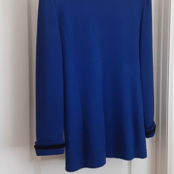 St. John | Jackets & Coats | St John Royal Blue Knit Jacket With Black ...